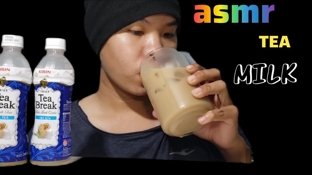 ASMR | Drink BREAK milk tea cold with ice , extremely cool and ...