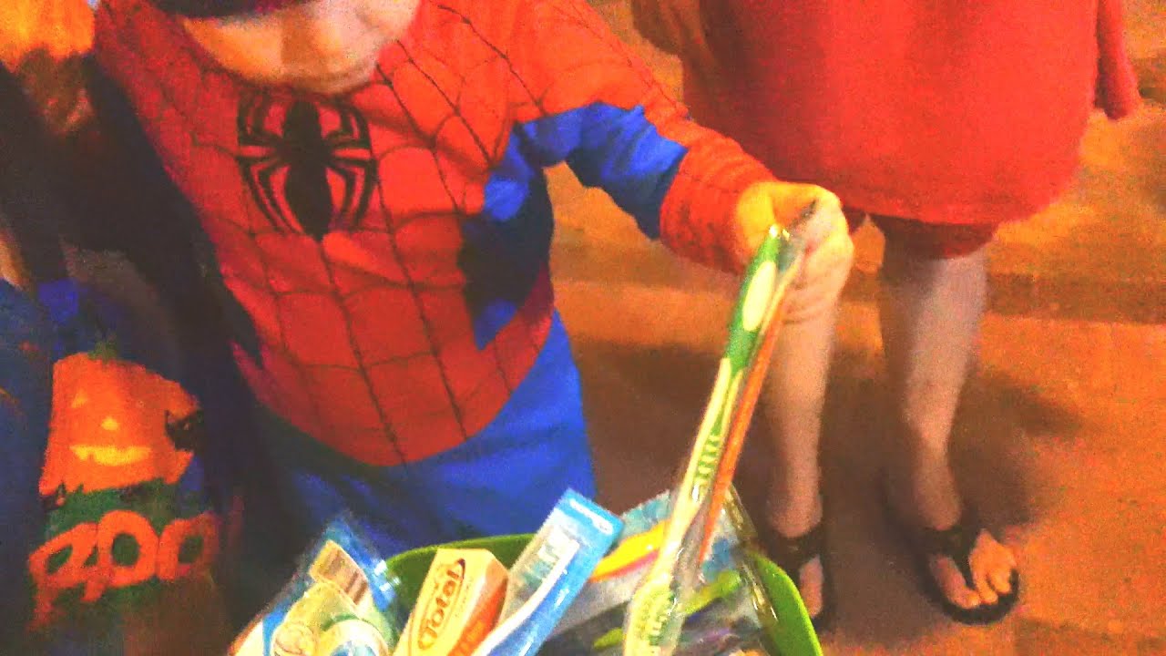 Giving Toothbrushes Out For Halloween Prank | OmarGoshTV - YouTube