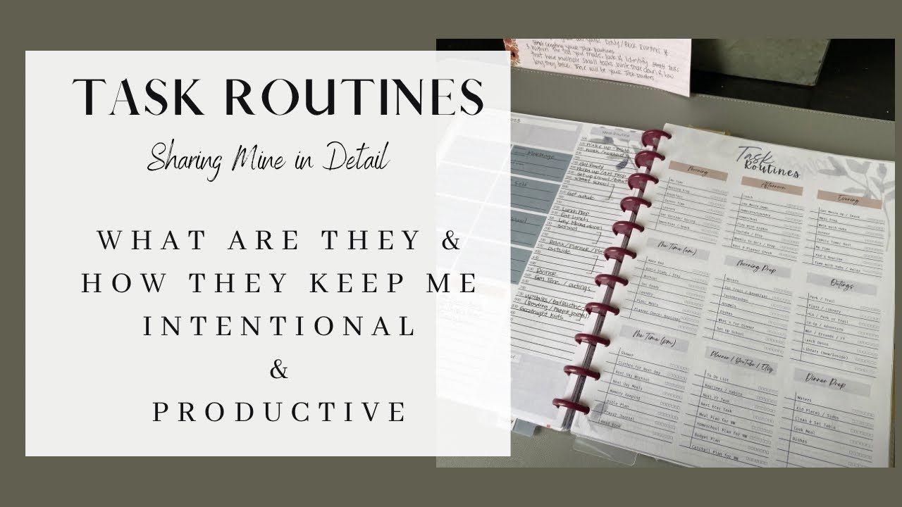 Task Routines // Productivity // Intentional Living // Frankenplanner ...