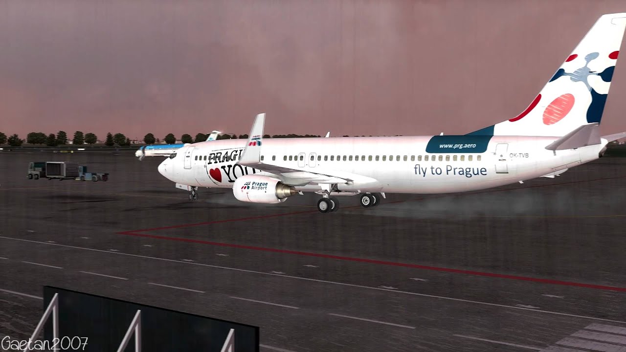 FSX - PMDG 737 NGX Landing Rotterdam External view - YouTube