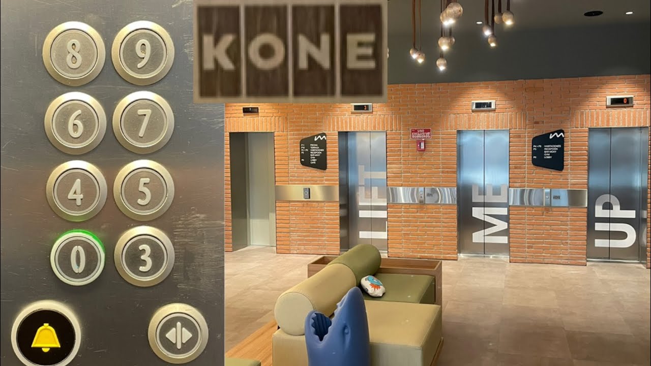 Kone Ecospace Elevators @ Moxy Hotel - Barcelona, Spain - YouTube
