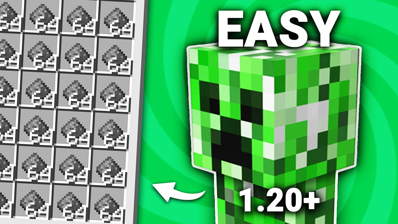 Easy to Build Creeper Farm in Minecraft 1.20 | No Cats required | - YouTube