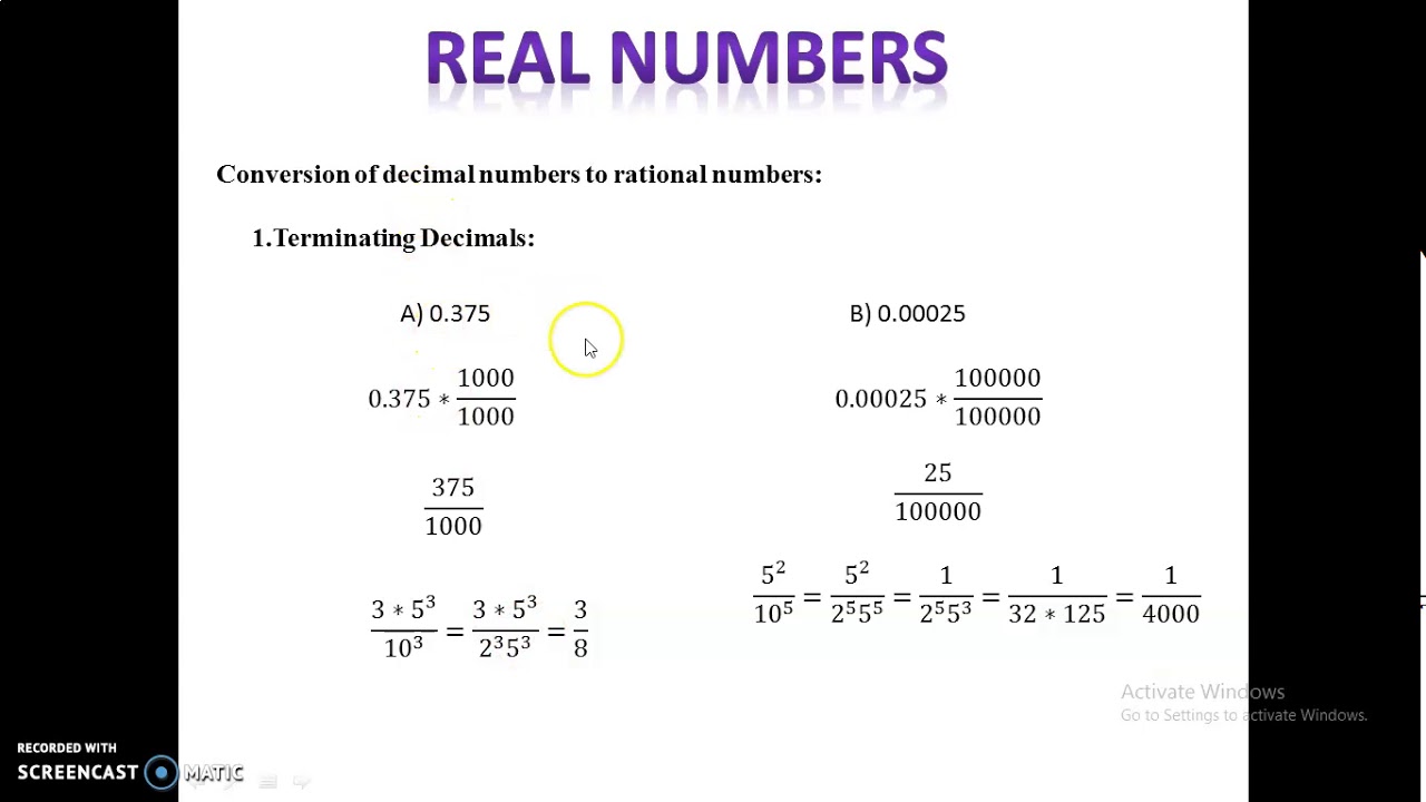 Real Numbers Part 3 YouTube