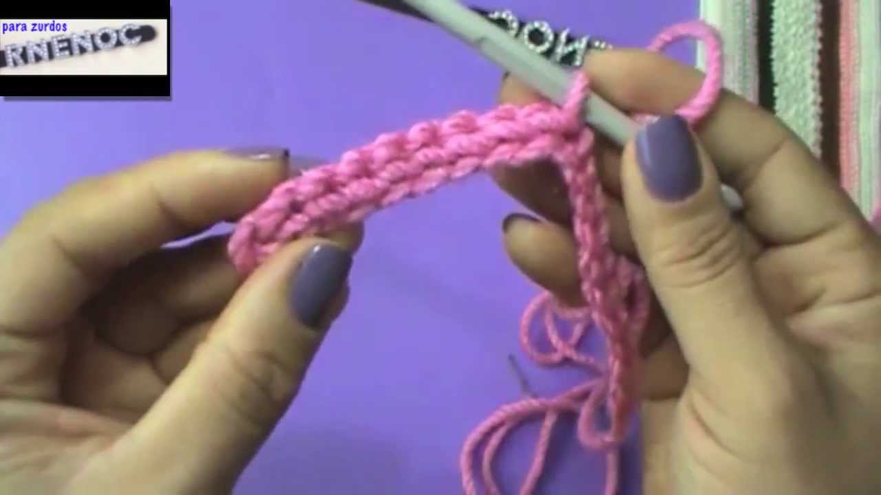 Para Zurdos Como Tejer Punto Deslizado Ganchillo Crochet Clase 2