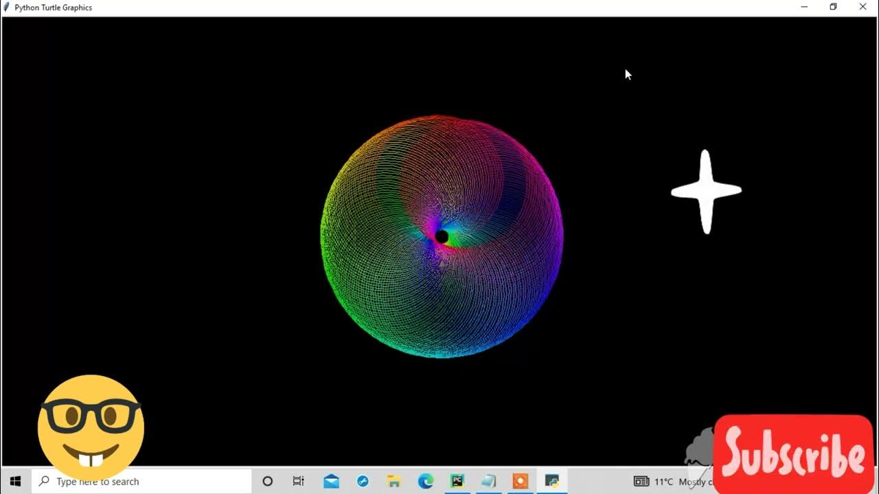 circle design using python turtle module//create colourful circle ...