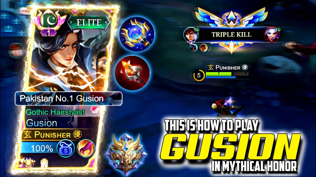 THIS IS HOW YOU PLAY GUSION IN MYTHICAL HONOR | GUSION BEST BUILD 2023🔥| FASTHAND GAMEPLAY ...