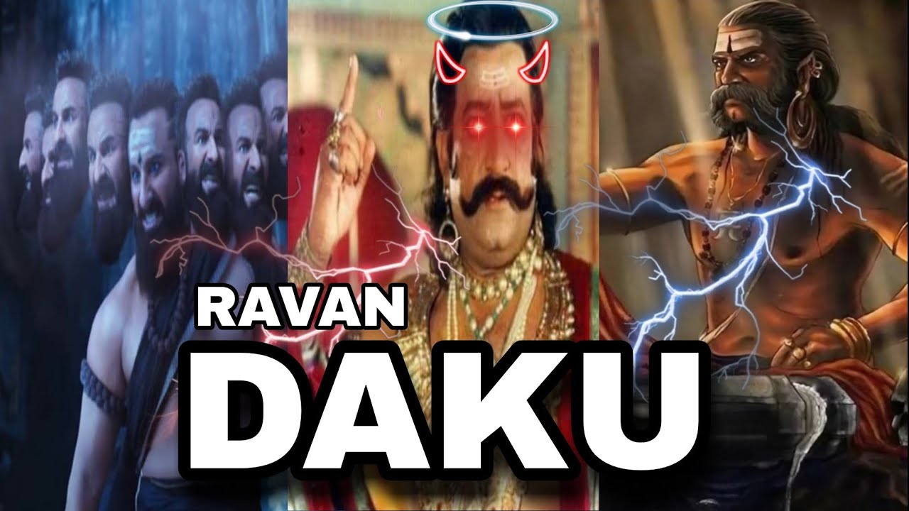 DAKU X adipurush ravn vs real RAVAN 😈#ravan #adipurush #daku #edit # ...