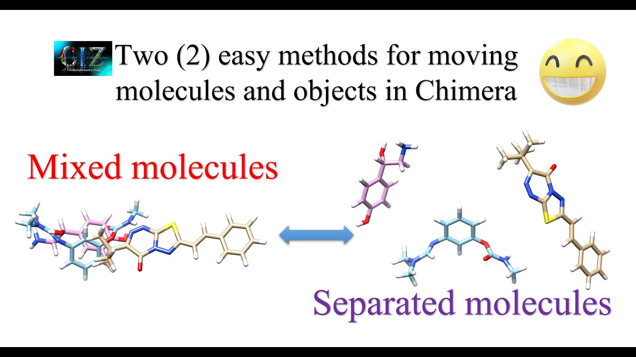 How to move molecules in Chimera? Let's check two methods to do it ...