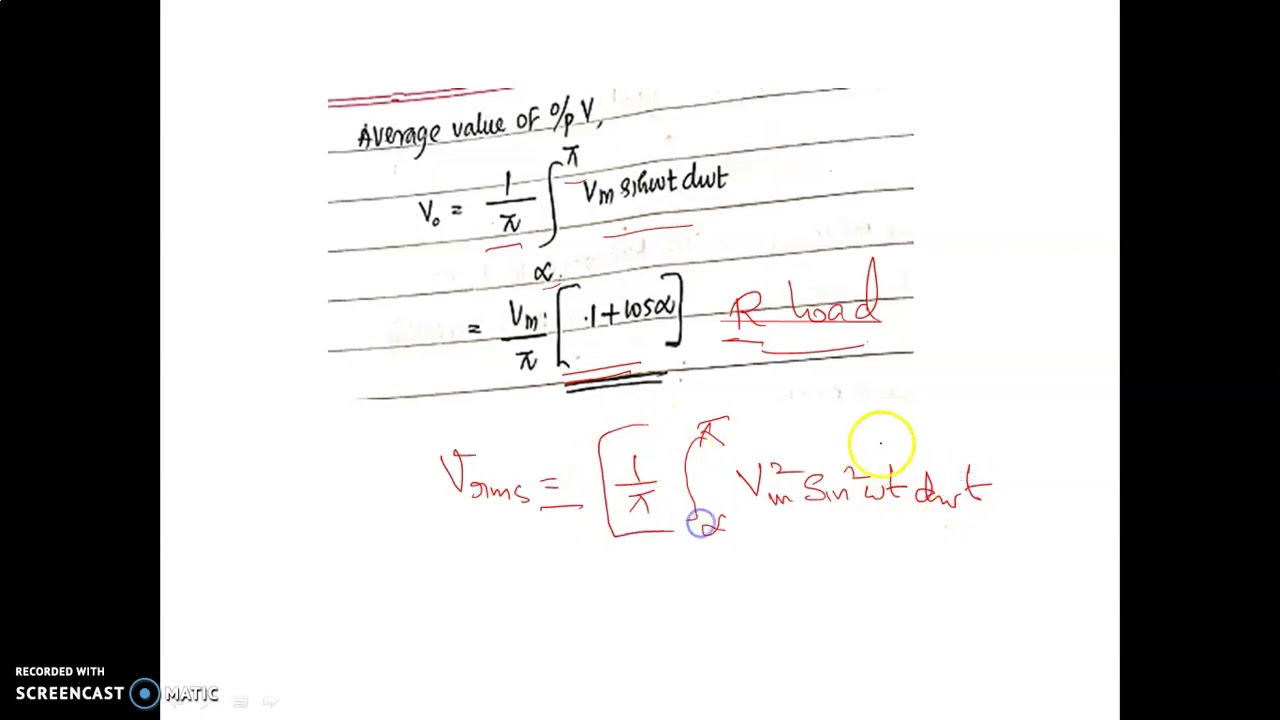 full converter with R load analysis - YouTube