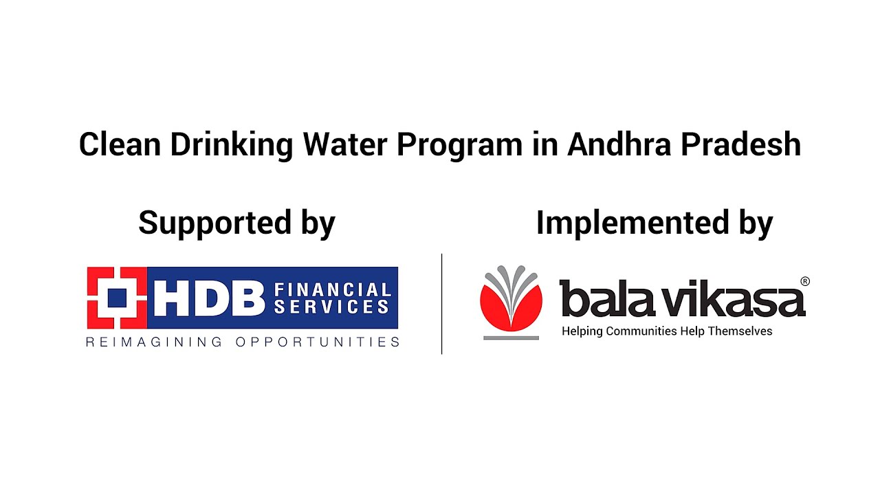 HDB's Clean Drinking Water Program in Andhra Pradesh - YouTube