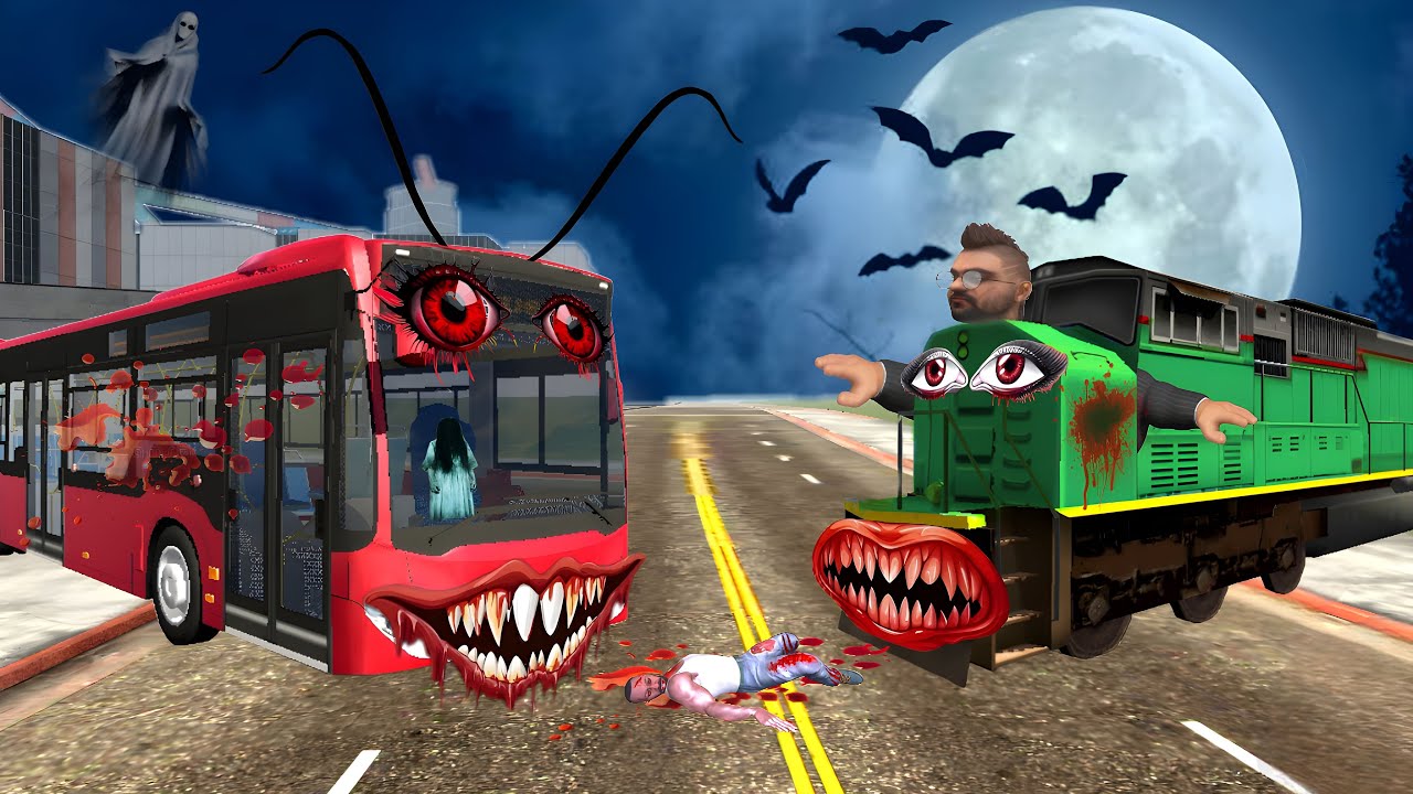 Horror Bus Vs Haunded BodyGuard Train Fight In Indian Bike Driving 3D ...