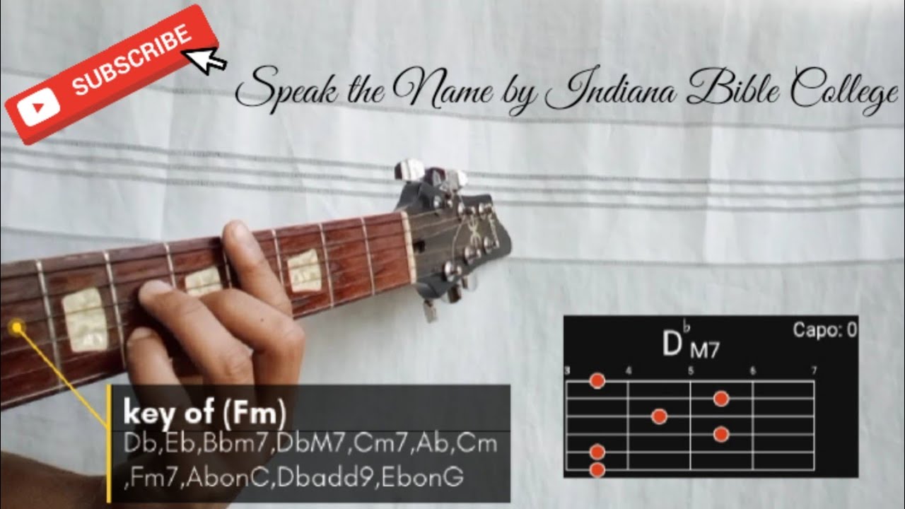 Speak the name - guitar chords tutorial | Indiana Bible College | - YouTube