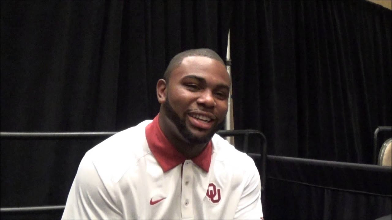 UNIVERSITY OF OKLAHOMA'S ERIC STRIKER TALKS TO MEDIA AT BIG12FB MEDIA ...