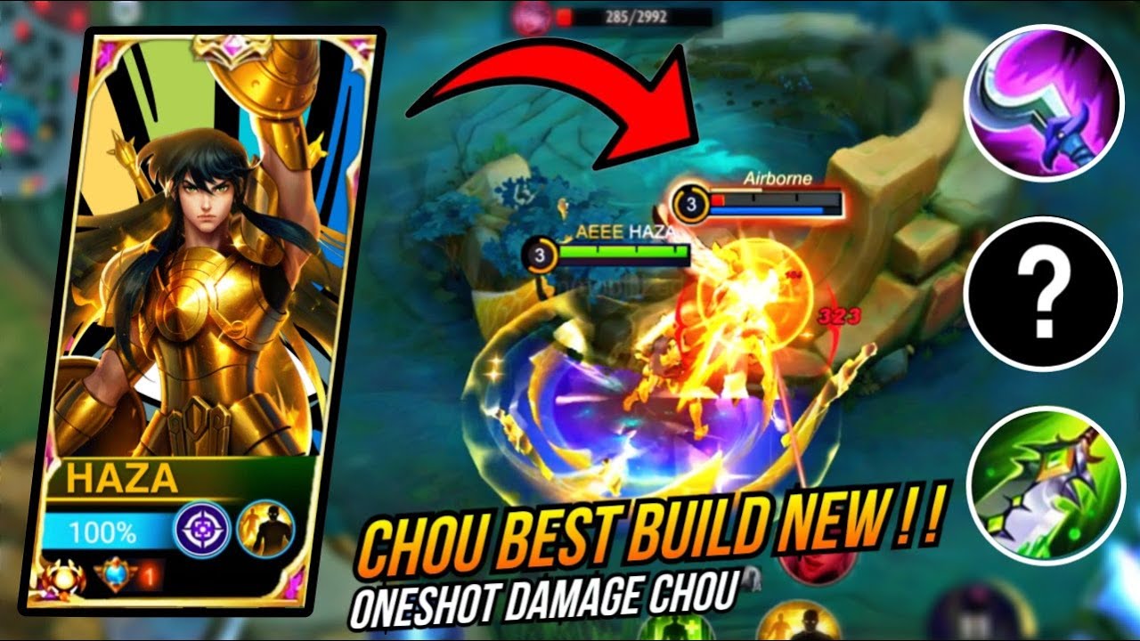 CHOU BEST BUILD 2023 FOR ONESHOT (Must Try) CHOU NEW META GAMEPLAY ...