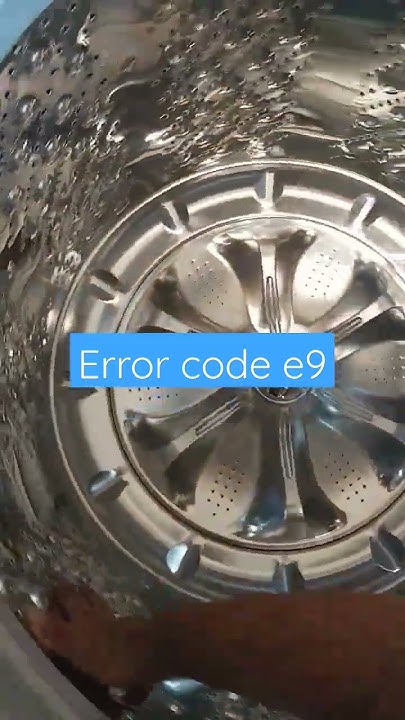 Error code e9 - YouTube