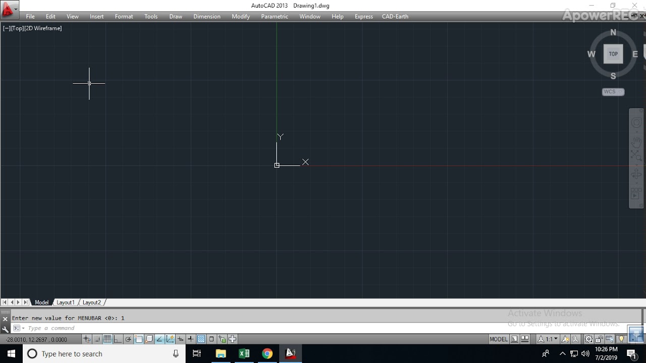 Cara Menampilkan Menubar dan Ribbon Autocad - YouTube