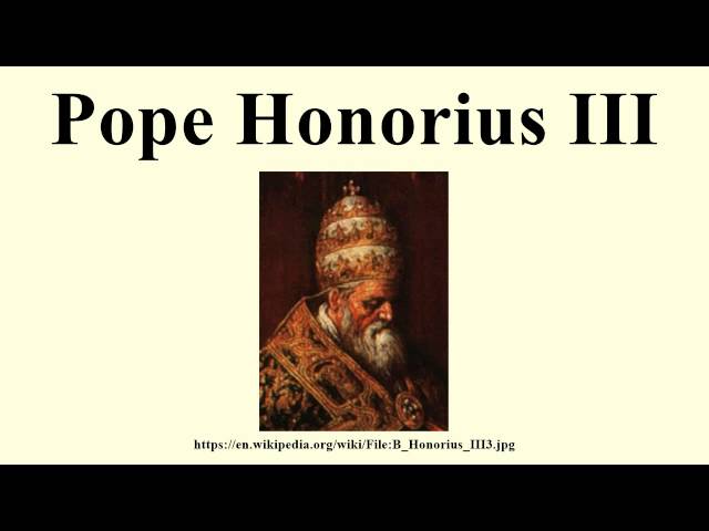 Pope Honorius Iii