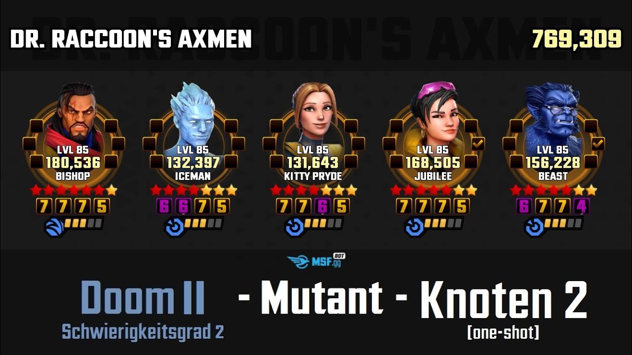 Marvel Strike Force - Doom 2.2 Raid - Mutant - Node 2 (one-shot) - YouTube