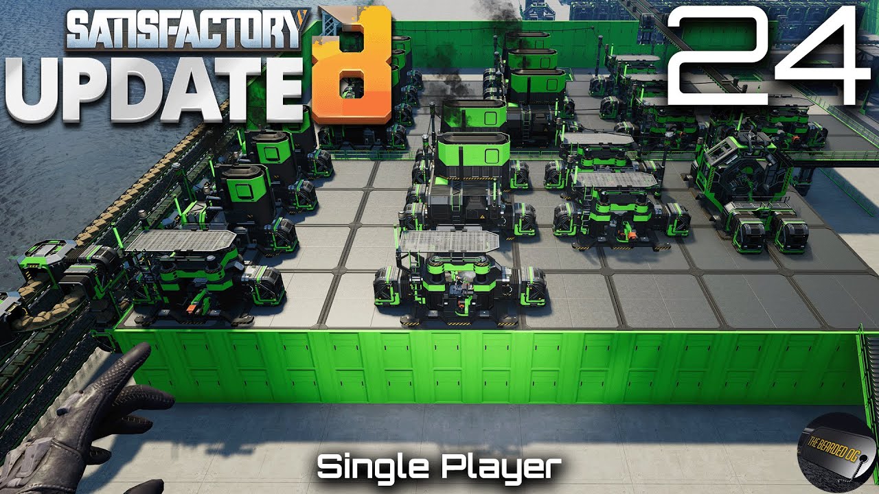 Satisfactory Update 8 | E24 Encased Beams Blue Print Design From Start ...