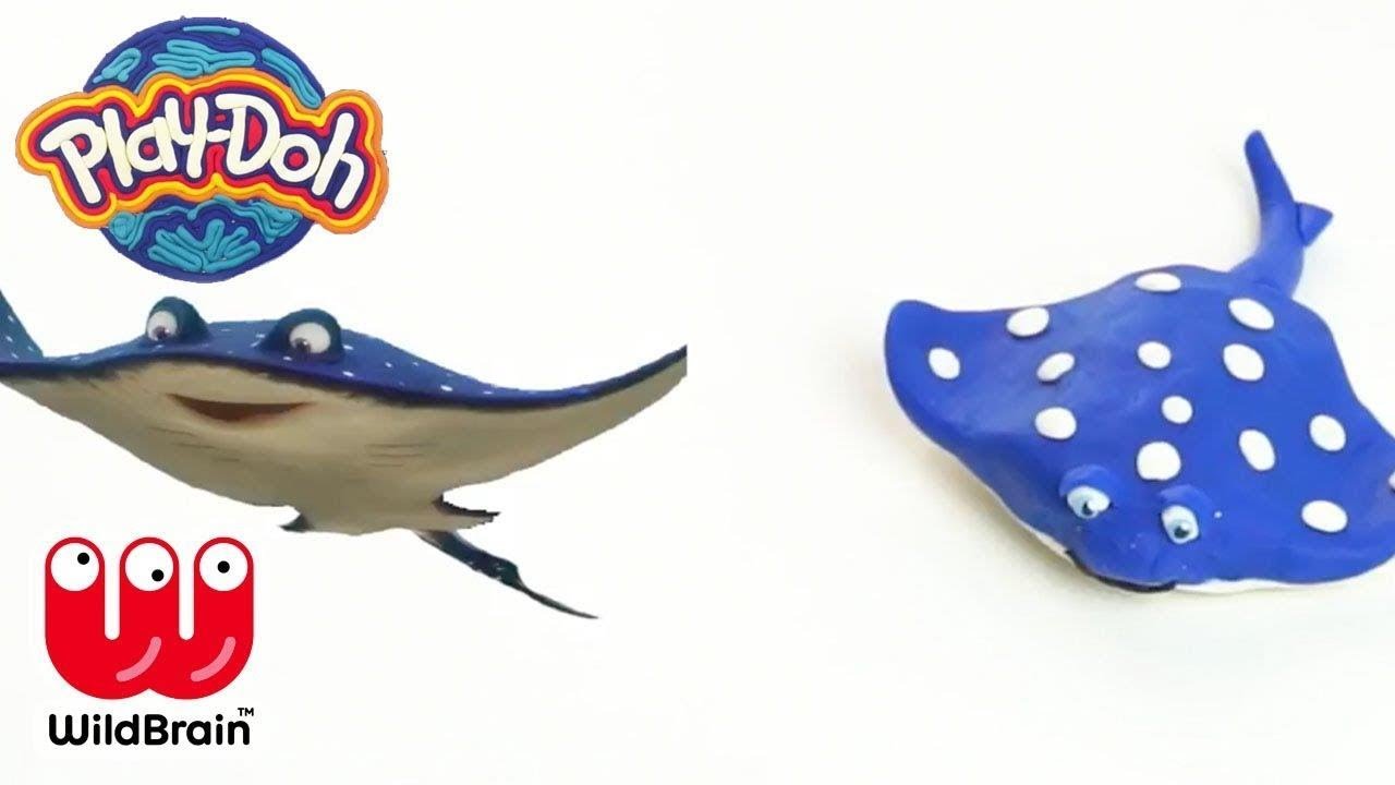 PLAY DOH | Create a Finding Nemo Sting Ray | Crafty Kids - YouTube