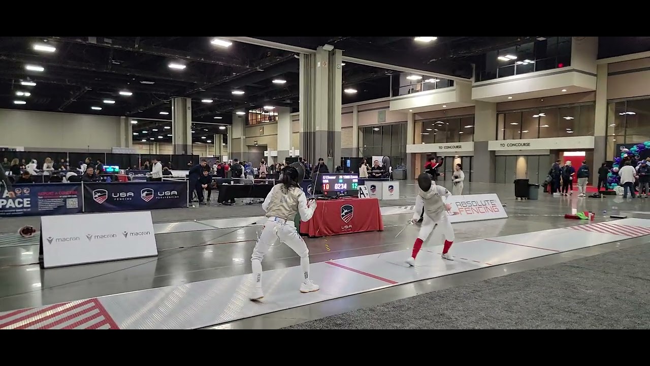 Eleanor Li (L) vs. Emma Yang (R), Junior DE Table 16, Junior Olympics ...