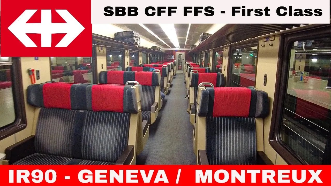 TRAIN SUISSE / IR90 / Premiere Classe De GENEVE à MONTREUX via Lausanne ...