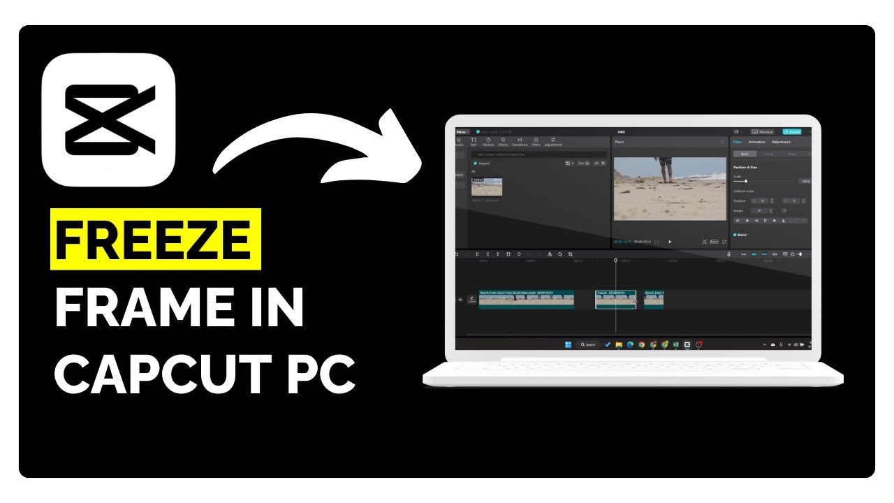 How to Freeze Frame in Capcut PC 2024 - YouTube