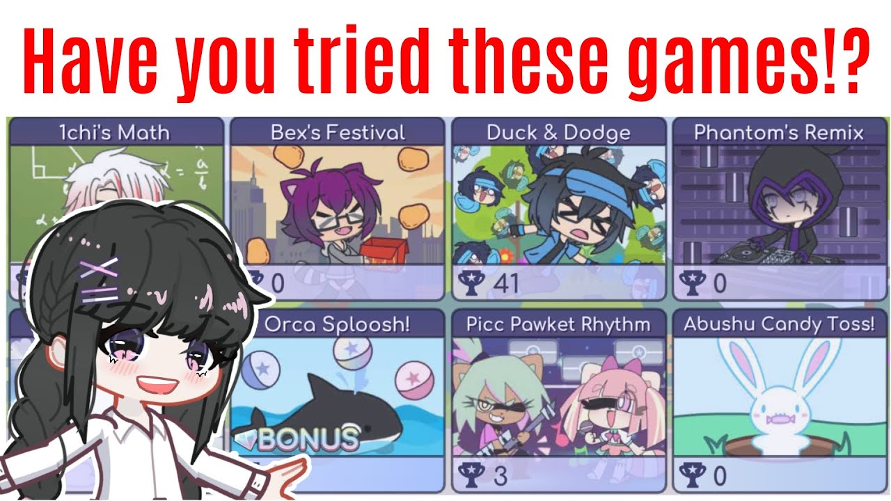 Trying all the Gacha Life Mini Games! - YouTube