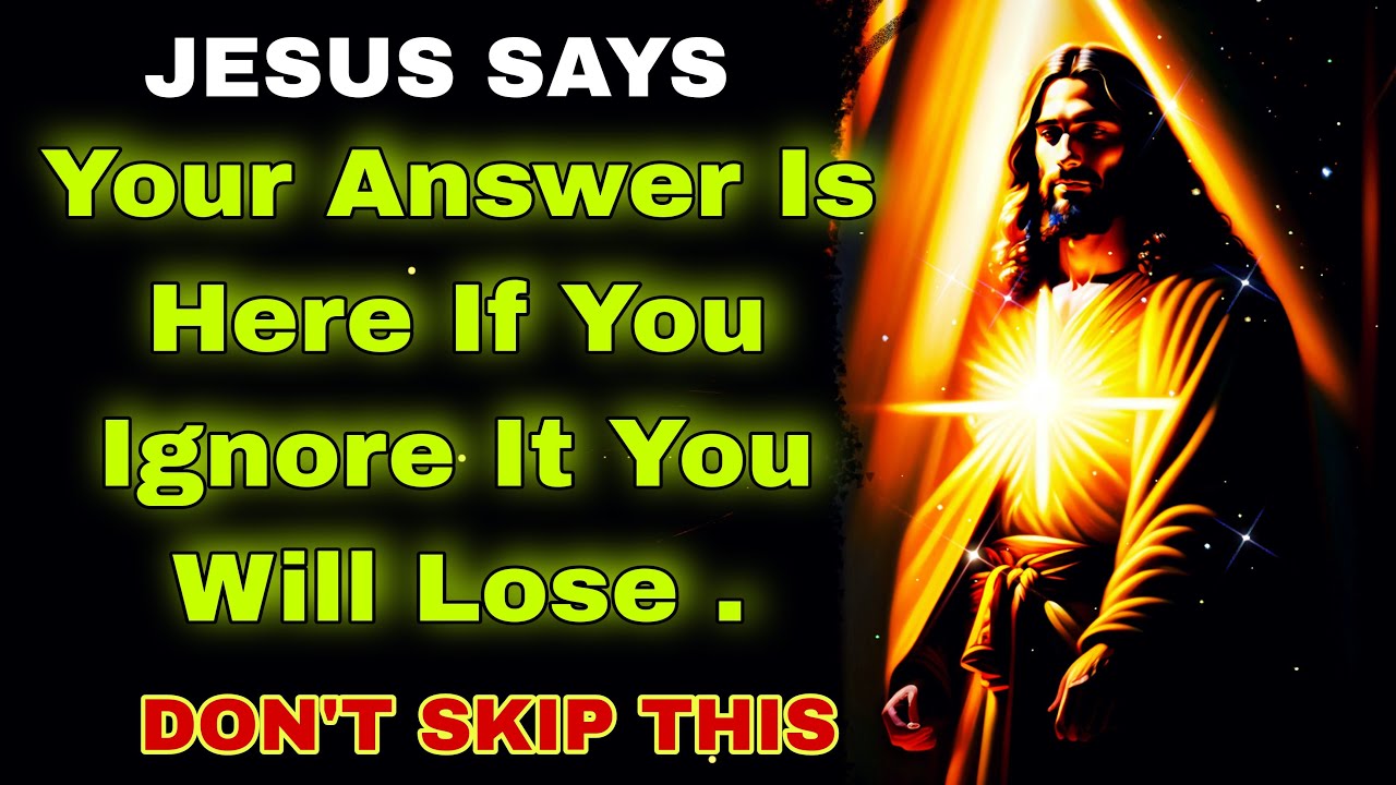 ️😱😇Jesus says: Your answer is here if you ignore it you will lose ️ ...