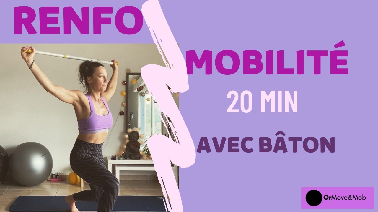 HIIT TONUS musculaire, ÉTIREMENTS dynamiques 20min avec Bâton - YouTube