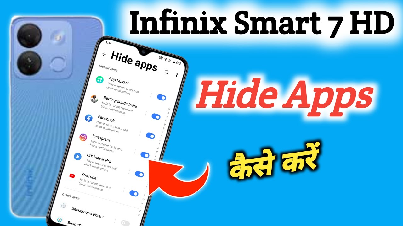 How to hide apps in Infinix smart 7 hd /Infinix smart 7 hd app hide/app ...