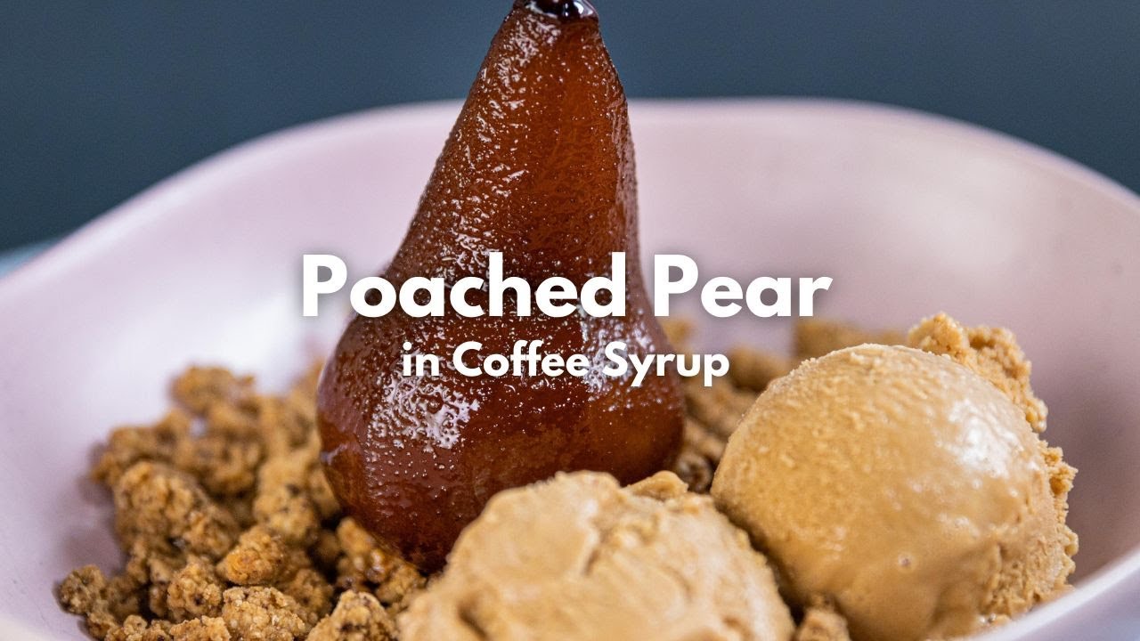 Poached Pear in Coffee Syrup - YouTube