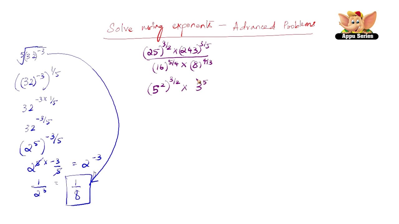 How to solve problems on exponents ? (Advanced) - YouTube