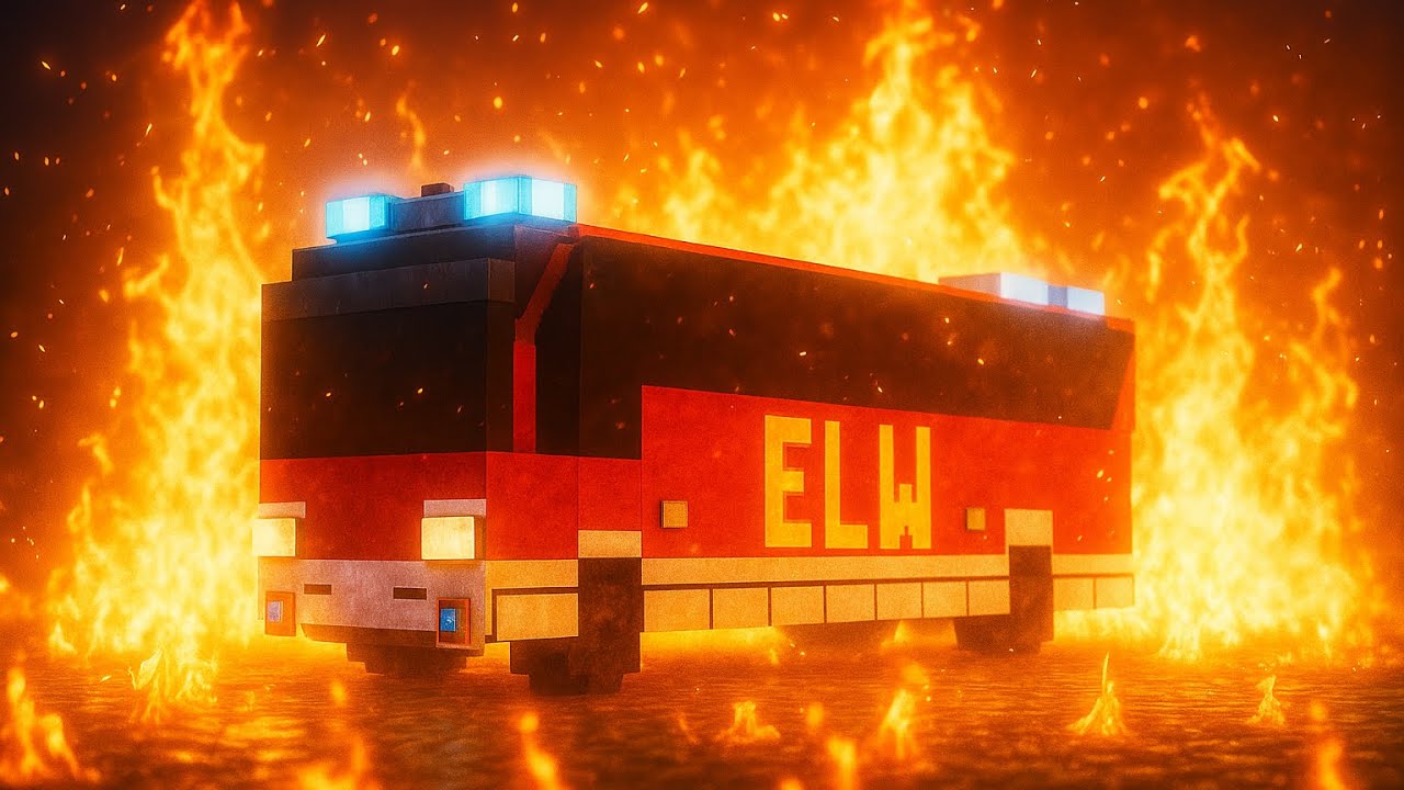 🚒 Minecraft Feuerwehr ELW Bus Tutorial | Einsatzfahrzeug ganz einfach ...