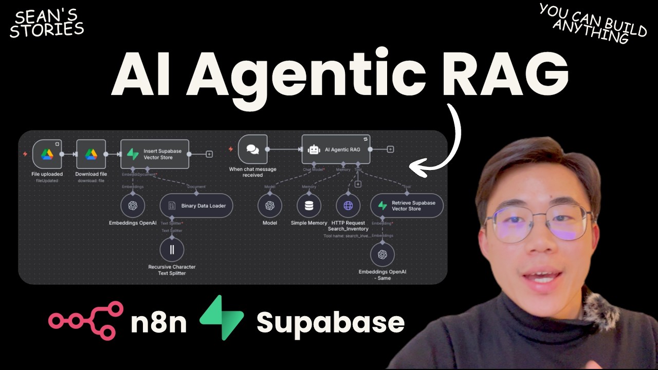 n8n: You Can Build AI Agentic RAG System Like A Pro | Supabase Vector ...