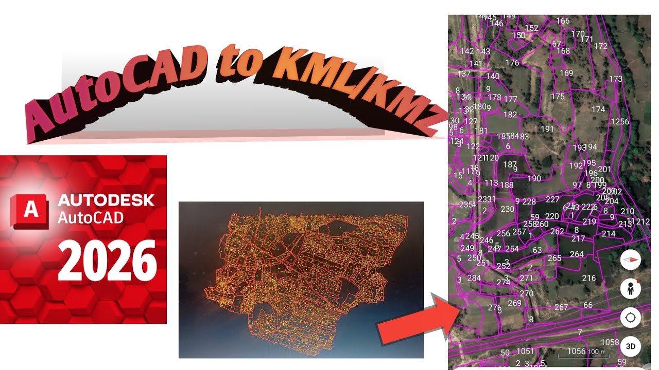 AutoCAD Drawing to KML/KMZ with Text. Kisi bhi DWG file ko direct ...