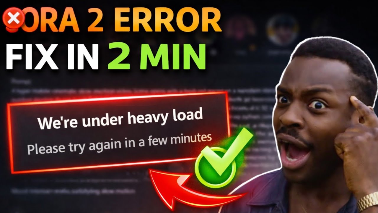 How to FIX Sora 2 we are under heavy load | Sora 2 we are under heavy load Problem solve - YouTube