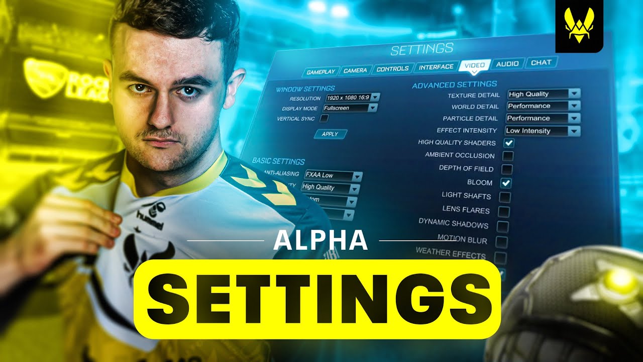 Les settings 2023 d'Alpha54 | Team Vitality Rocket League - YouTube