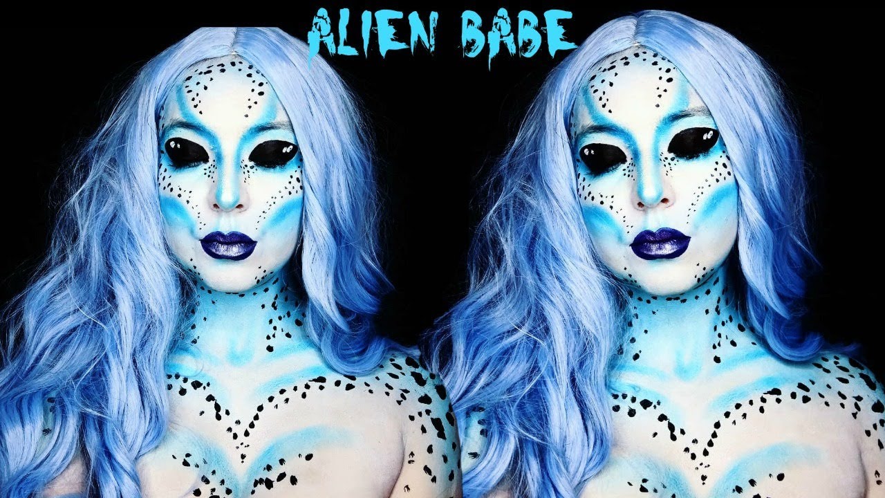 Alien Babe Halloween Makeup Tutorial - YouTube