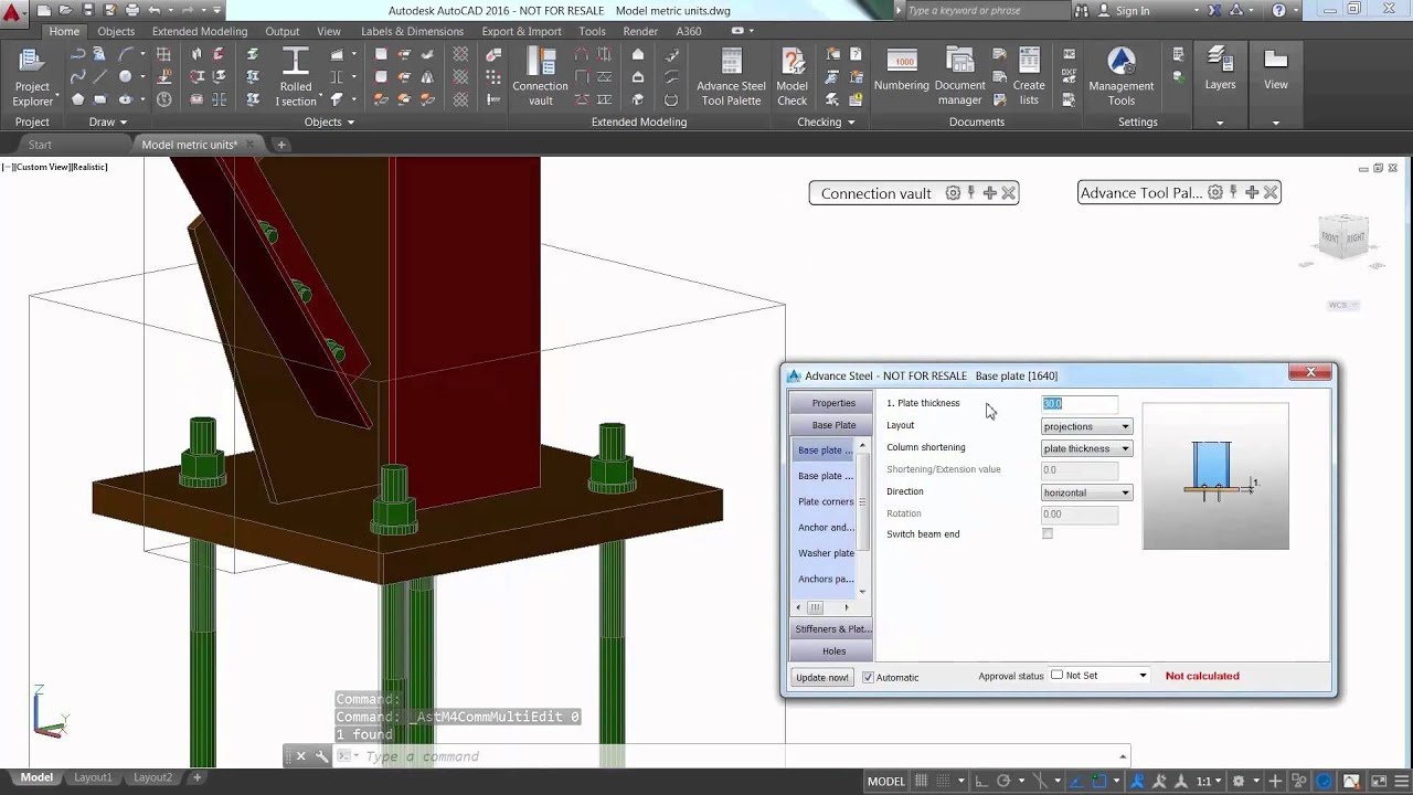 12 Steel detailing with Advance Steel - YouTube