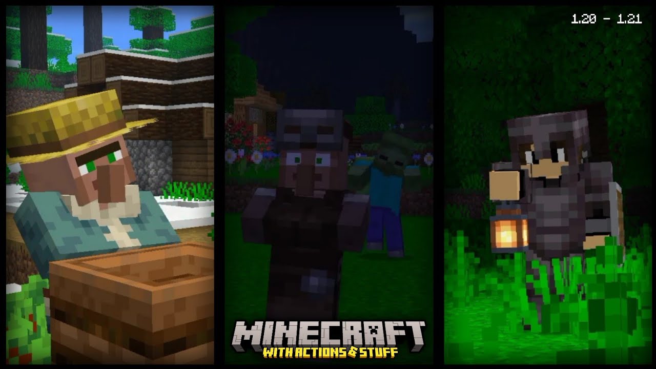 The Best Animations Pack for Minecraft PE || Actions & Stuff - YouTube