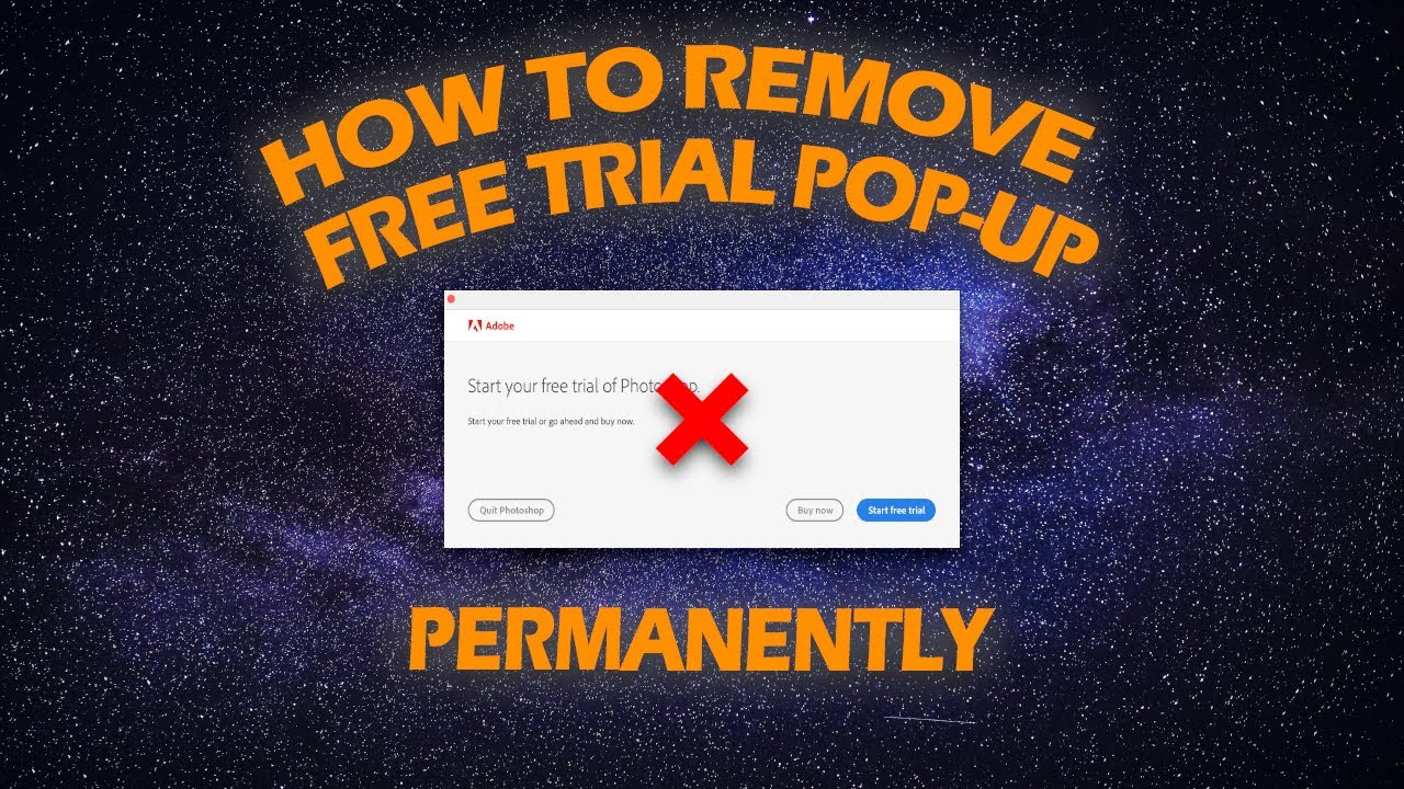 How to Remove Free Trial pop-up for Adobe (and others) FREE | Step-by ...