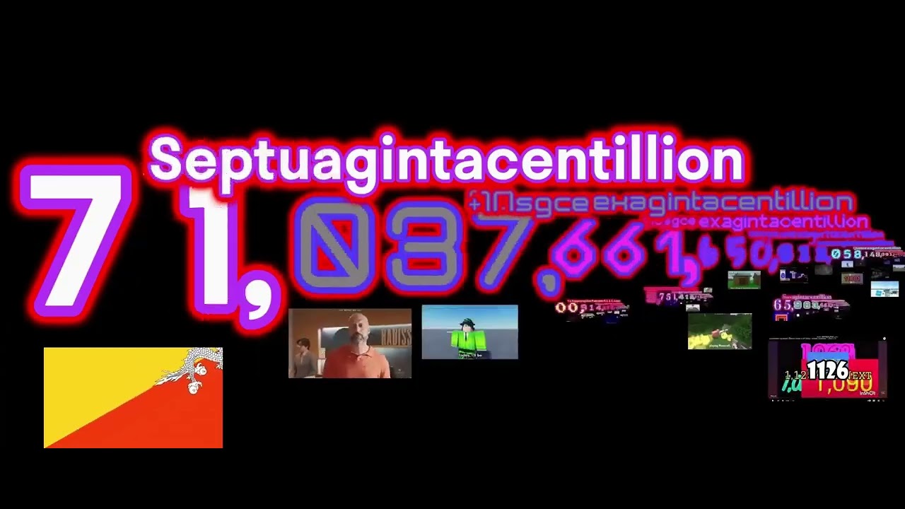 Numbers 1 to 1 Duoseptuagintacentillion (171/200) Ducentillion - YouTube