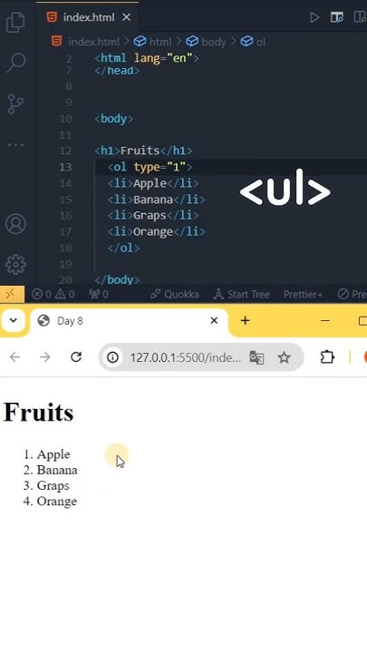 Unordered List In Html Html Elements Htmlbasics Webdevelopment Html Frontend Backend 