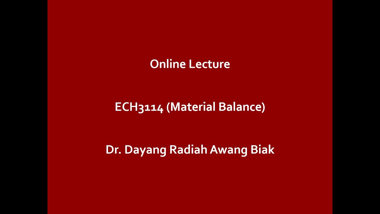 ECH3114 (Material Balance) - Bypass Stream Analysis - YouTube