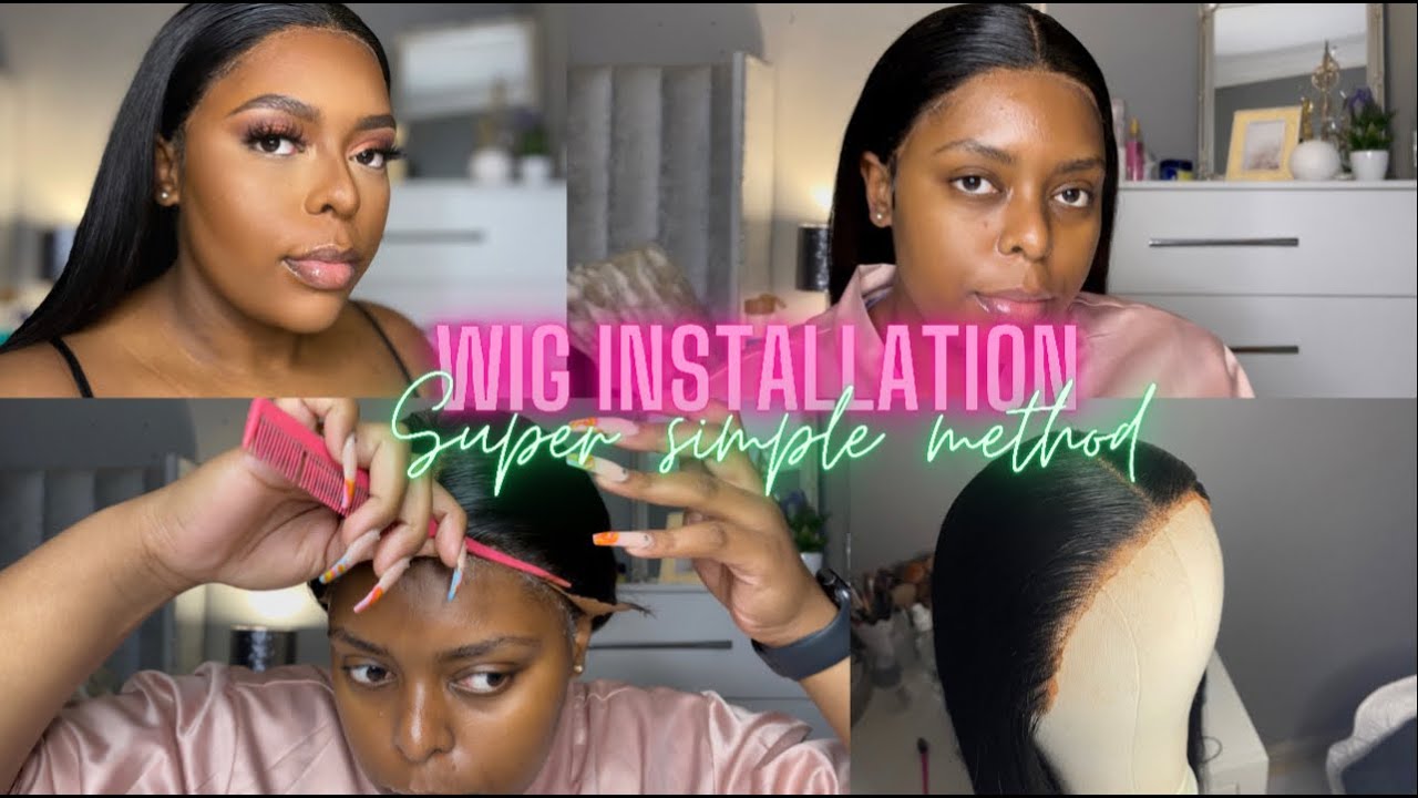 HOW I INSTALL MY LACE WIG | FOR BEGINNERS | SOUTH AFRICAN YOUTUBER | B ...