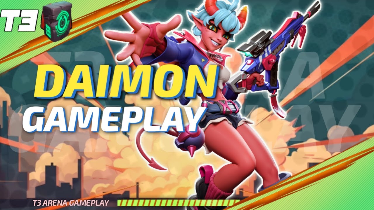 T3 아레나 슈퍼시즌3 신규영웅 다이몬 게임 플레이 / T3 ARENA SS3 NEW HERO DAIMON GAMEPLAY - YouTube