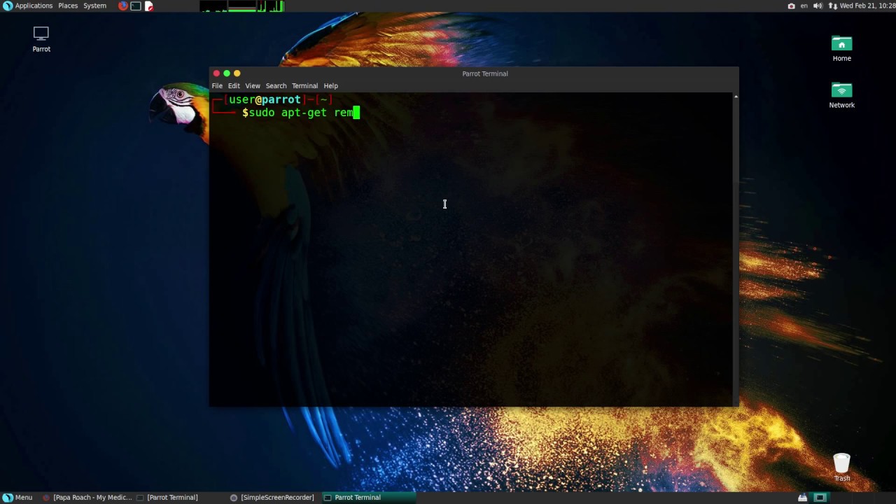 How To Remove Golang With Terminal On Parrot Security Linux Youtube