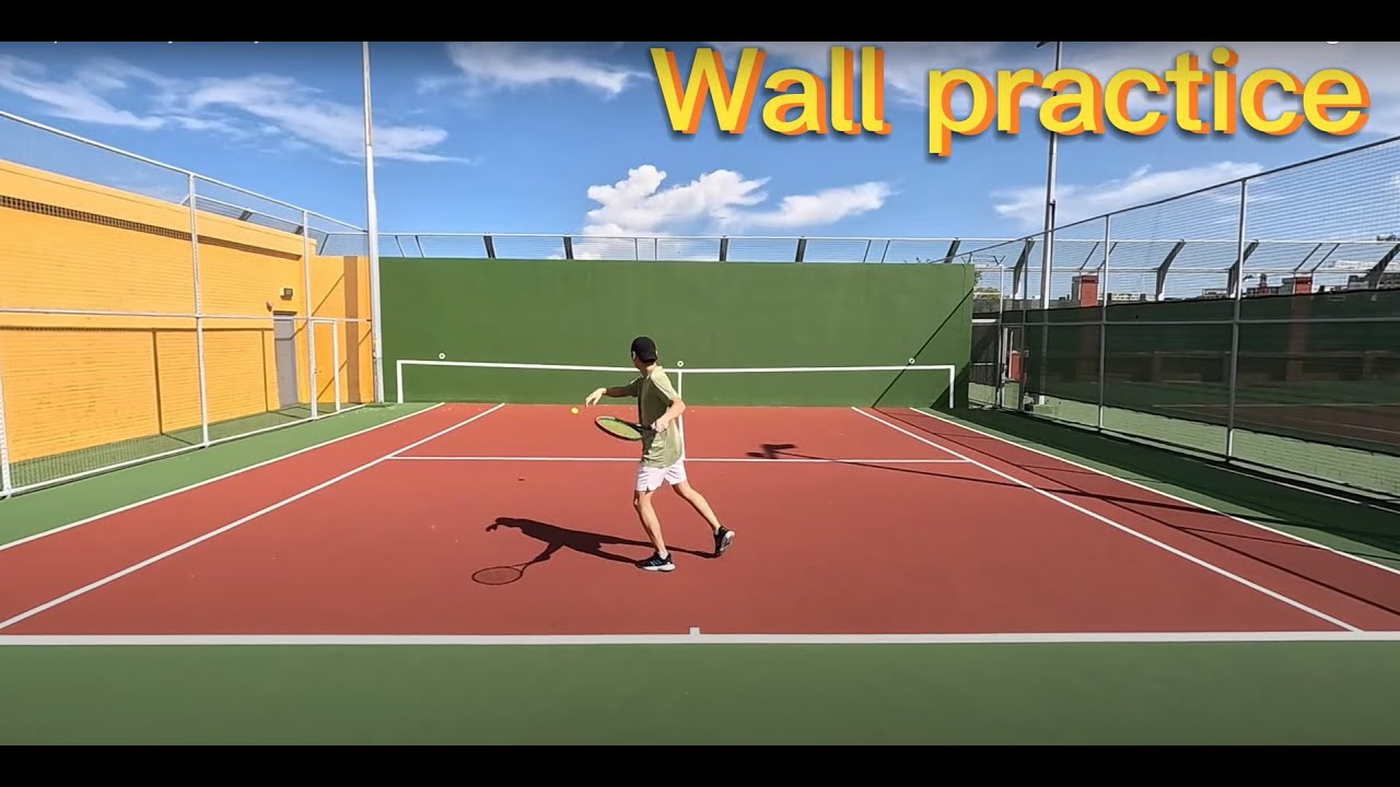 Tennis wall practice that you can try & Learning a two-handed backhand - YouTube