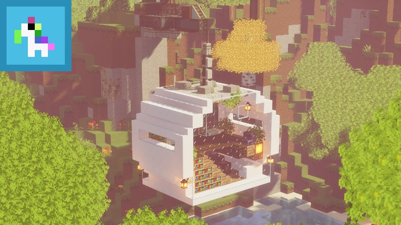 How to build a Modern Hanging Home | Minecraft - YouTube
